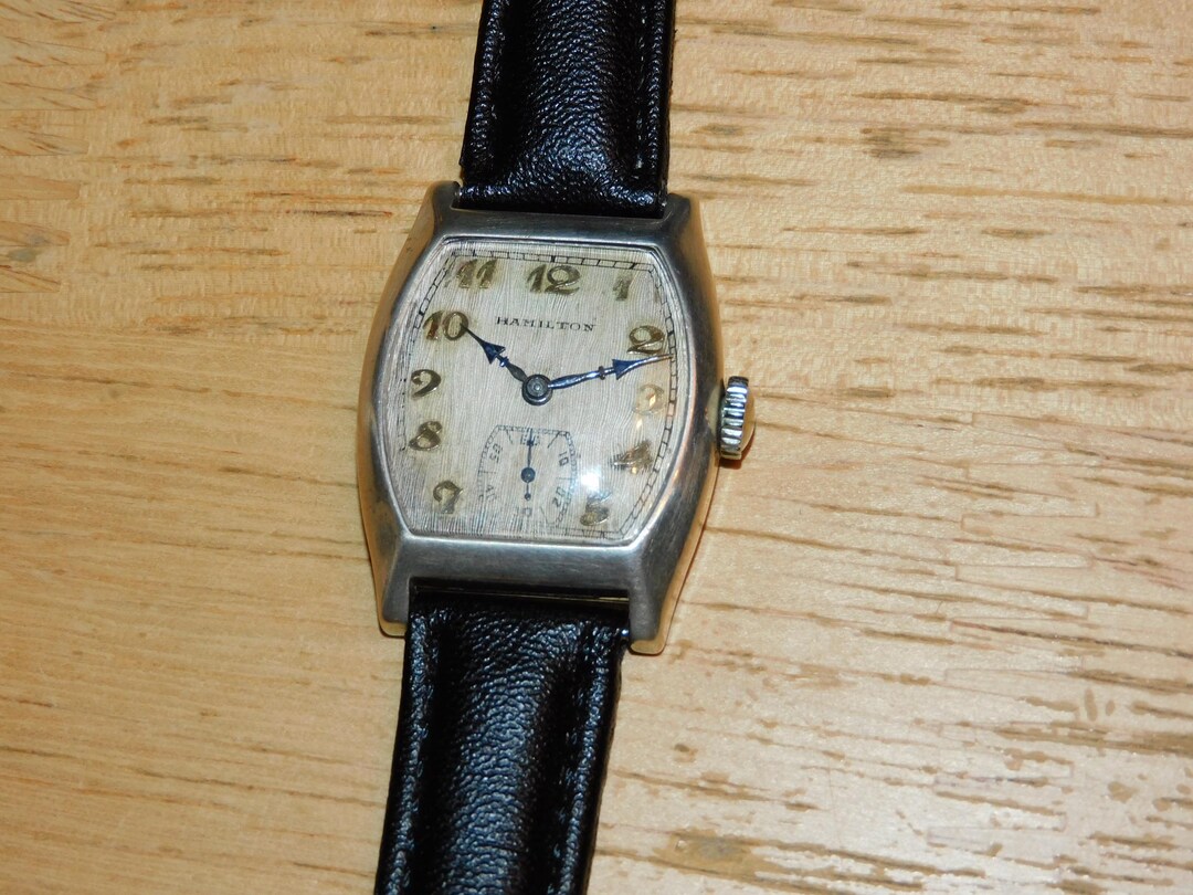 1930s Hamilton Grant Watch Sterling Silver Military / Gentleman Vintage ...