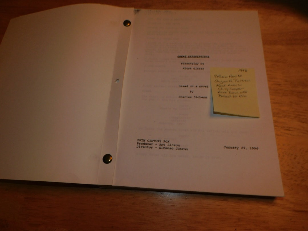 GREAT EXPECTATIONS Movie Script - Gwyneth Paltrow, Ethan Hawke ...
