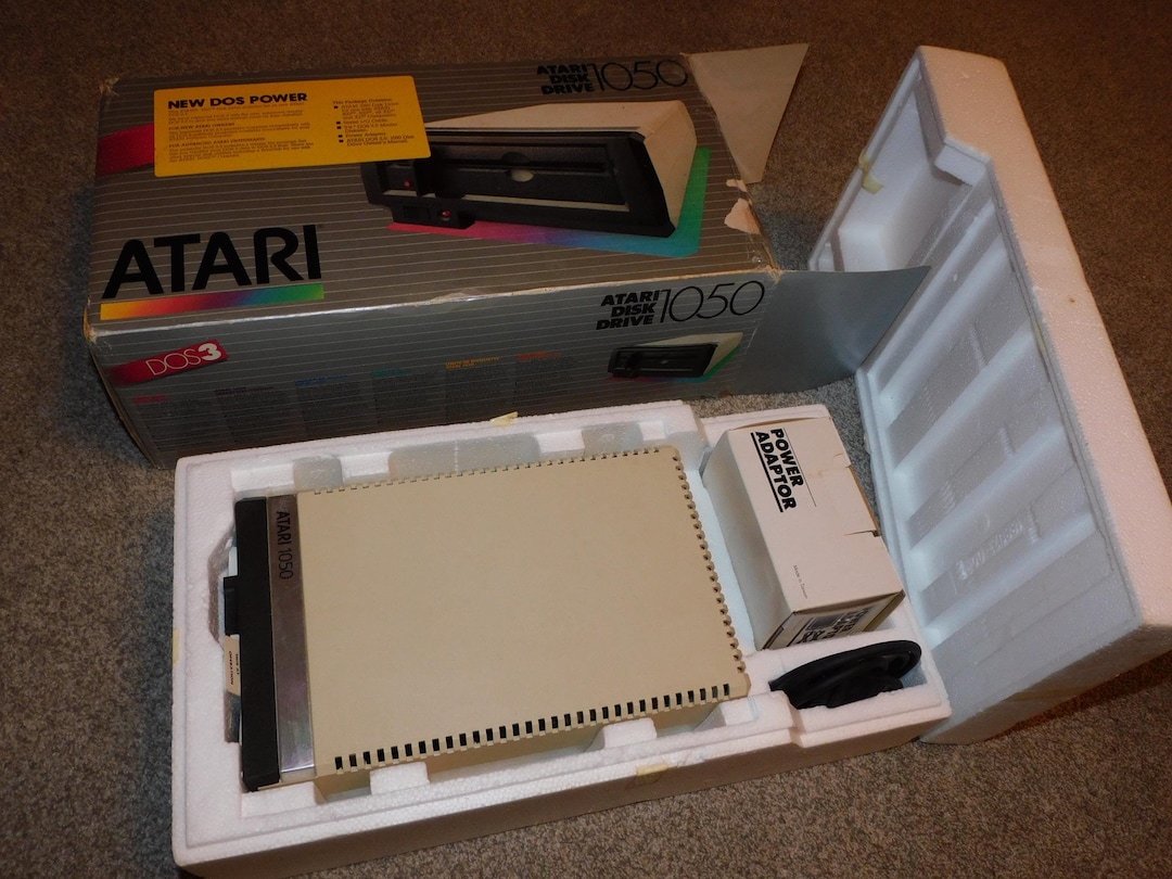 1983 Atari 1050 Disk Drive for Home Computers - Vintage 80s Video Games ...