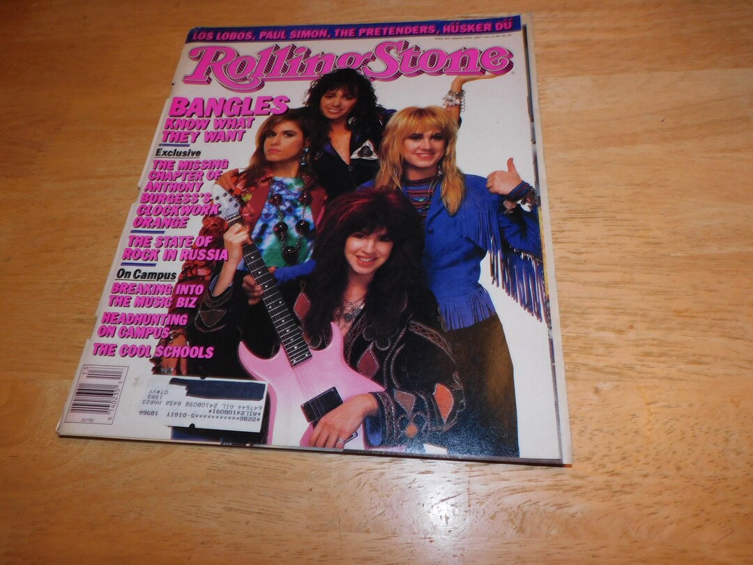 Rolling Stone Magazine 1987 - the Bangles on Cover - 80s Music Mag ...