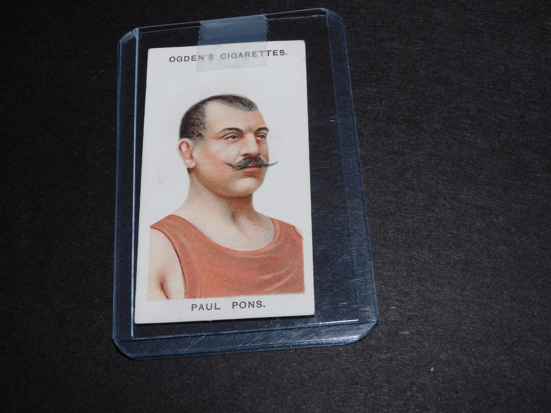1908 Wrestler Paul Pons Trading Card - Pro Wrestling Champion - Ogdens ...