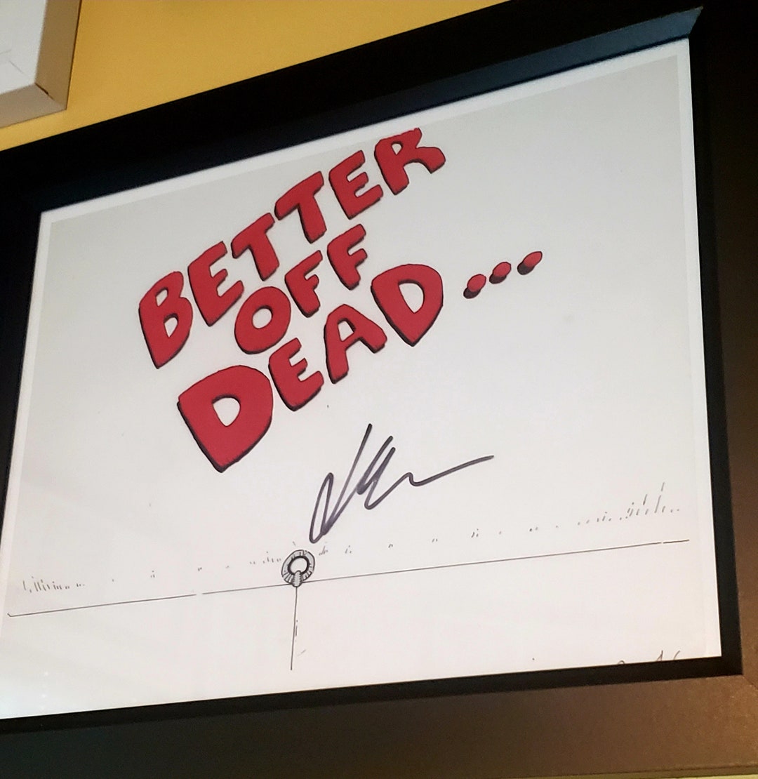 Better off Dead Screen Used MOVIE TITLE SCREEN Animation Cel Prop Hand ...