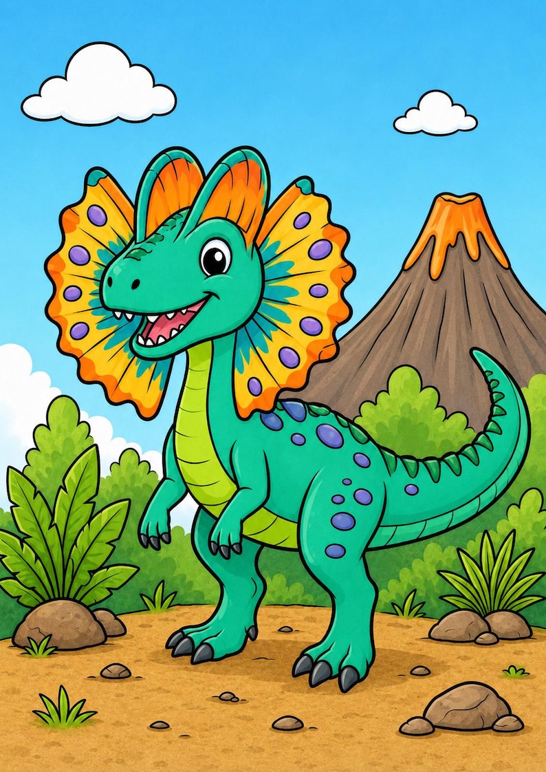 Dinosaur Coloring Pages Printable, Kids Coloring Book PDF, Preschool ...
