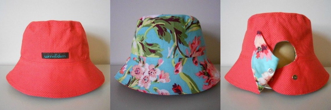Pony Tail Bucket Hat PDF Sewing Pattern - 58cm - Etsy