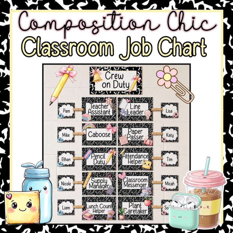 Classroom Jobs Composition - Etsy