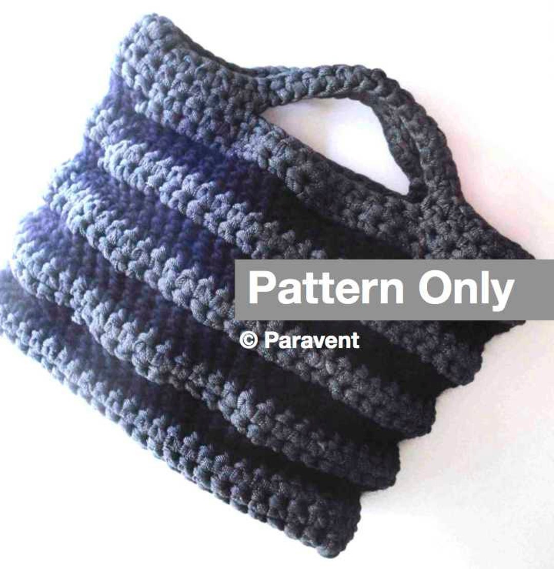 Zpagetti Shopping Bag Crochet Pattern - T-shirt Yarn and Chunky Wool ...