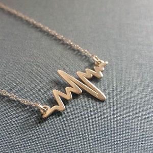Heart Beat Necklace, EKG Rhythm Charm, EKG Necklace, Medical Gift ...
