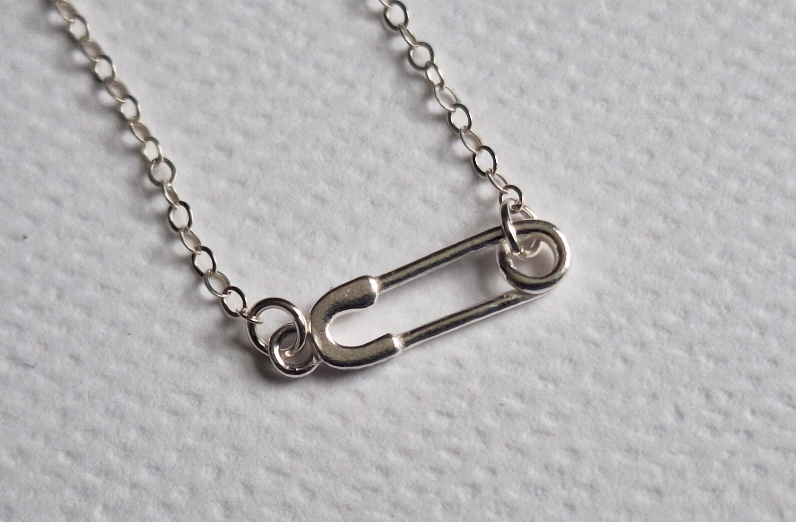 Sterling Silver Safety Pin Necklace: Campaign Pin - Etsy