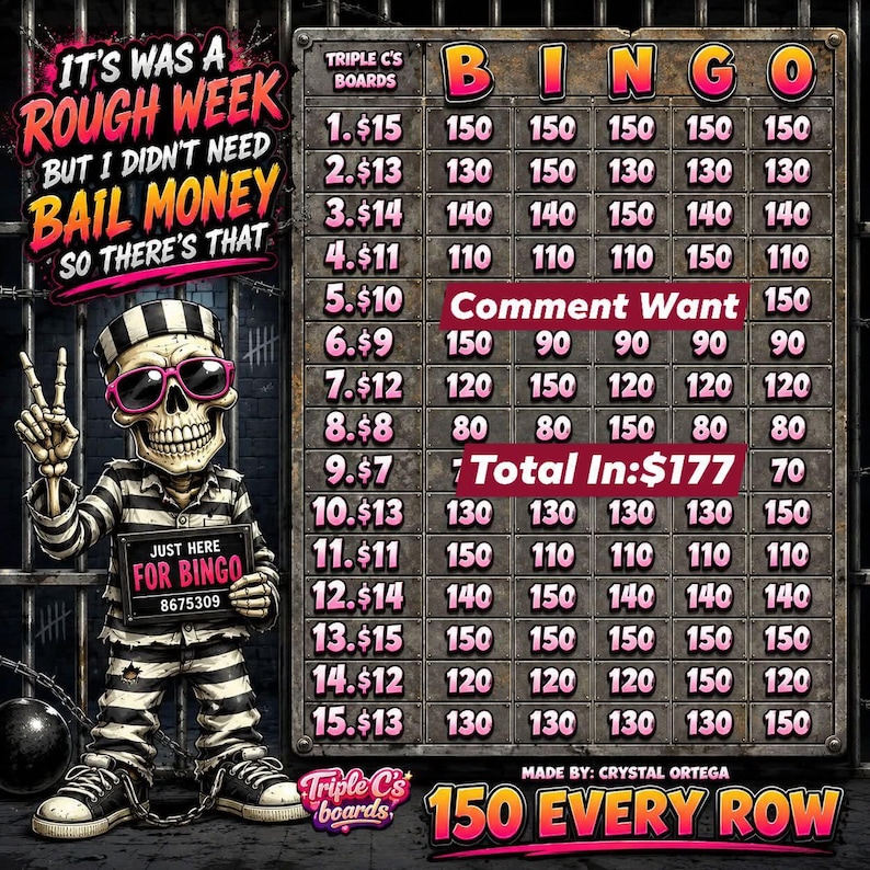 It's Been a Rough Week Bingo Board - Etsy