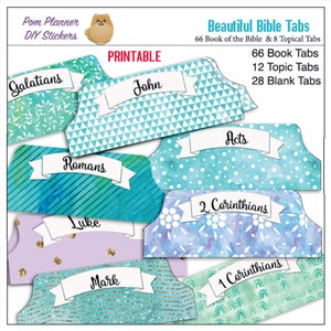 NAMES of 66 BIBLE BOOKS, Bible Journaling Printable Template Bundle ...