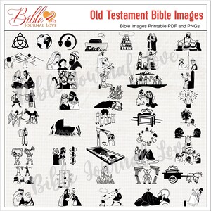 Old Testament Clip Art: Bible Story Icons (PNG & PDF) - Etsy