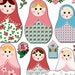 Matryoshka Clip Art Vintage Rose Russian Nesting Dolls in Cath Kidston ...