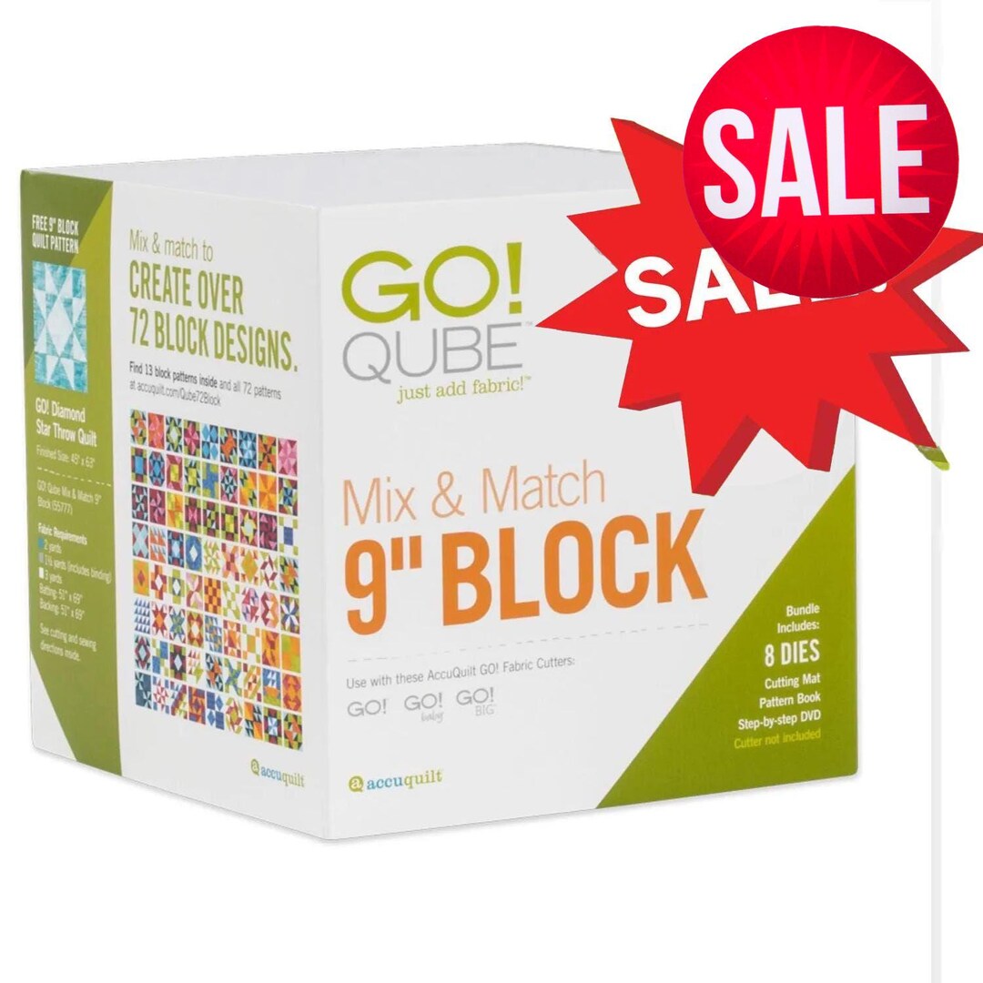 Accuquilt GO! 9" Cube Block Set | FREE SHIPPING Quilting Dies for ...
