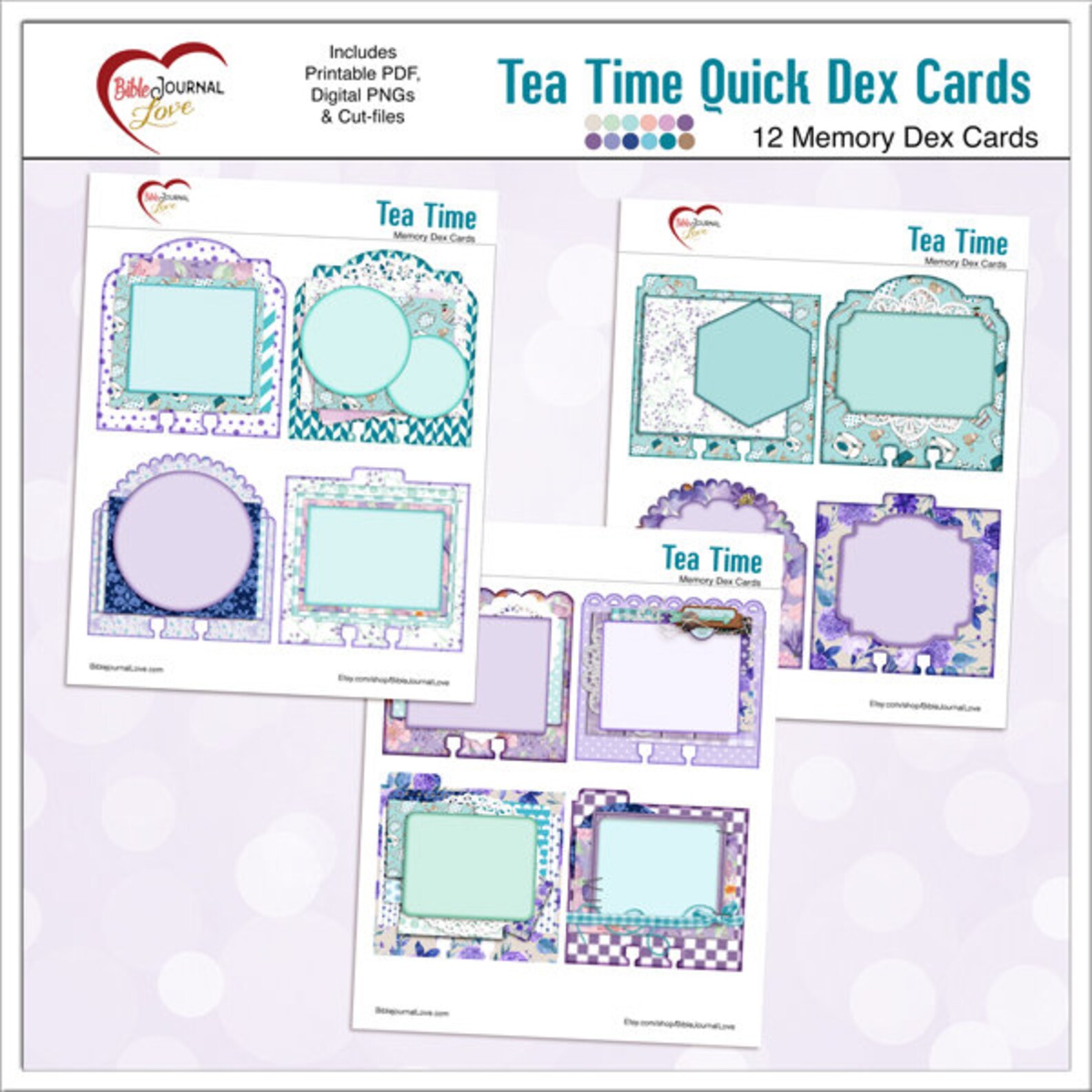 Tea Time Memory Dex Cards: Digital and Printable PDF With - Etsy