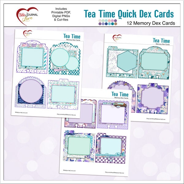 Tea Time Memory Dex Cards: Digital and Printable PDF With | Etsy