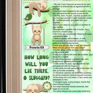Sloth Bible Journaling Kit- Printables and Digital Kits: Art Clip Art ...