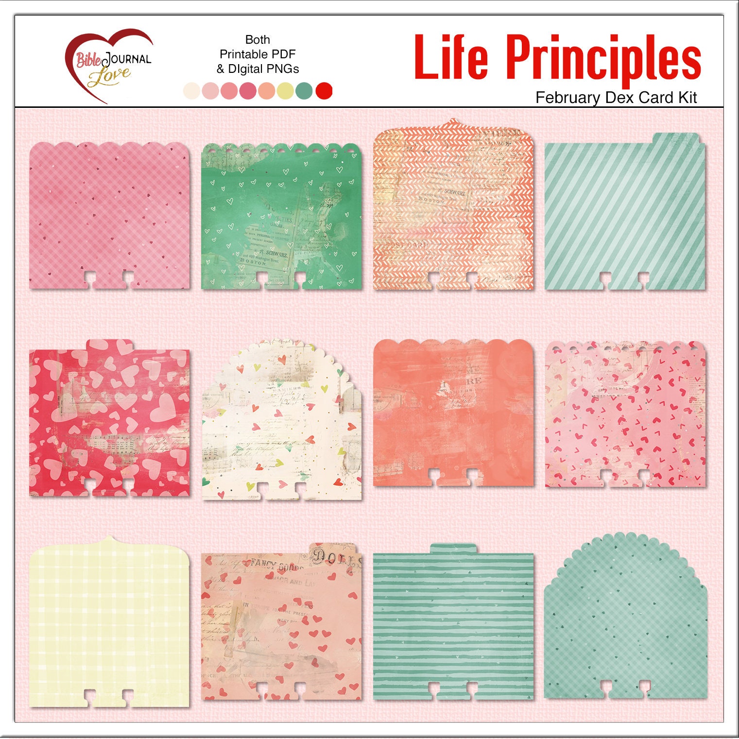 24 Life Principles Faith Dex Cards Printable Memory Dex Pdfs - Etsy