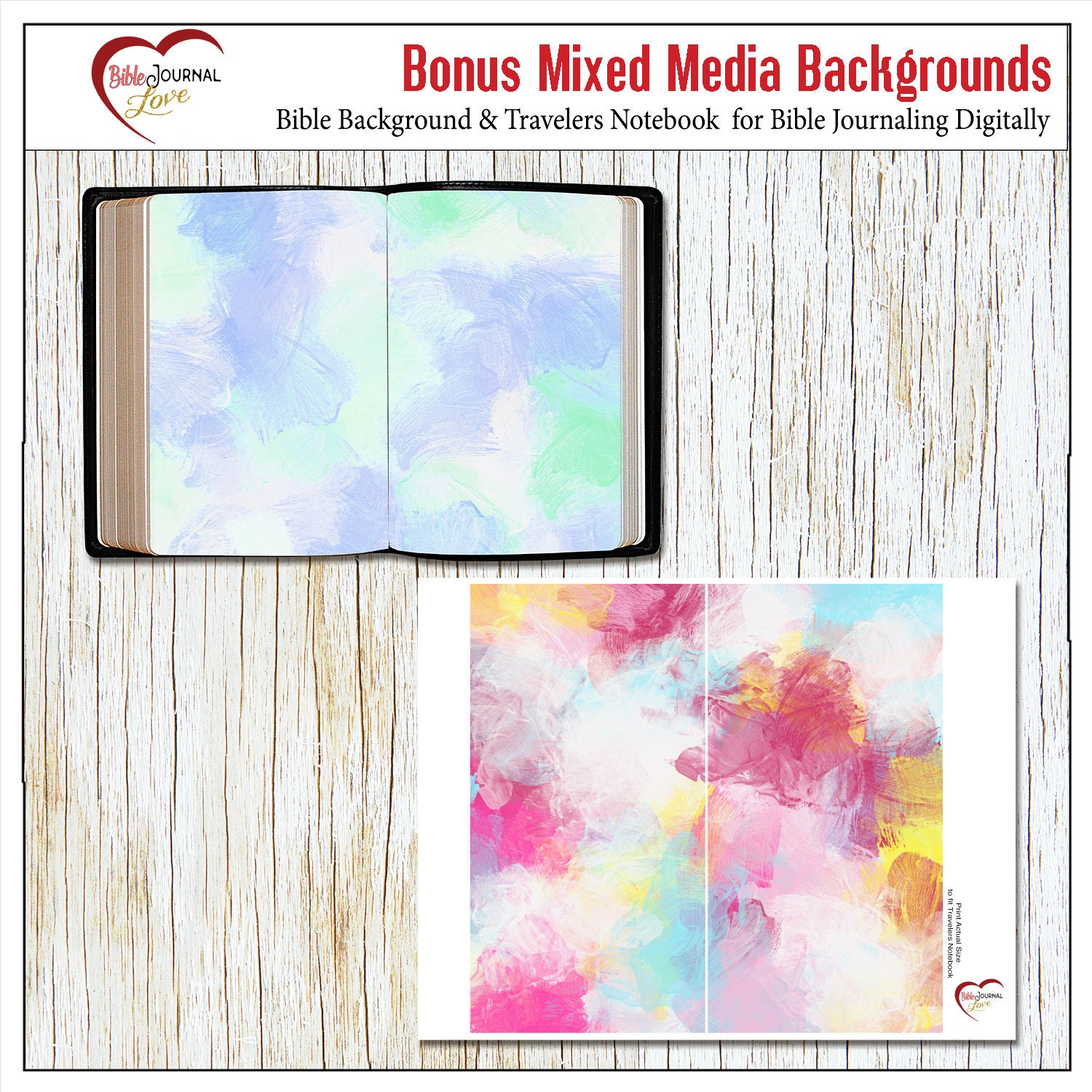 Save 50% Digital Mixed Media Overlays Bundle for Bible or Art | Etsy