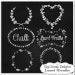 Digital Laurel Wreath Chalk Frames // Chalkboard Clip Art Clipart ...