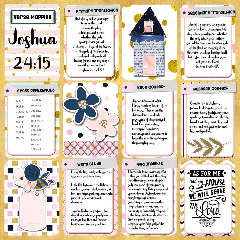 House Bible Journal Kit Both Printable And Digital Navy And Etsy