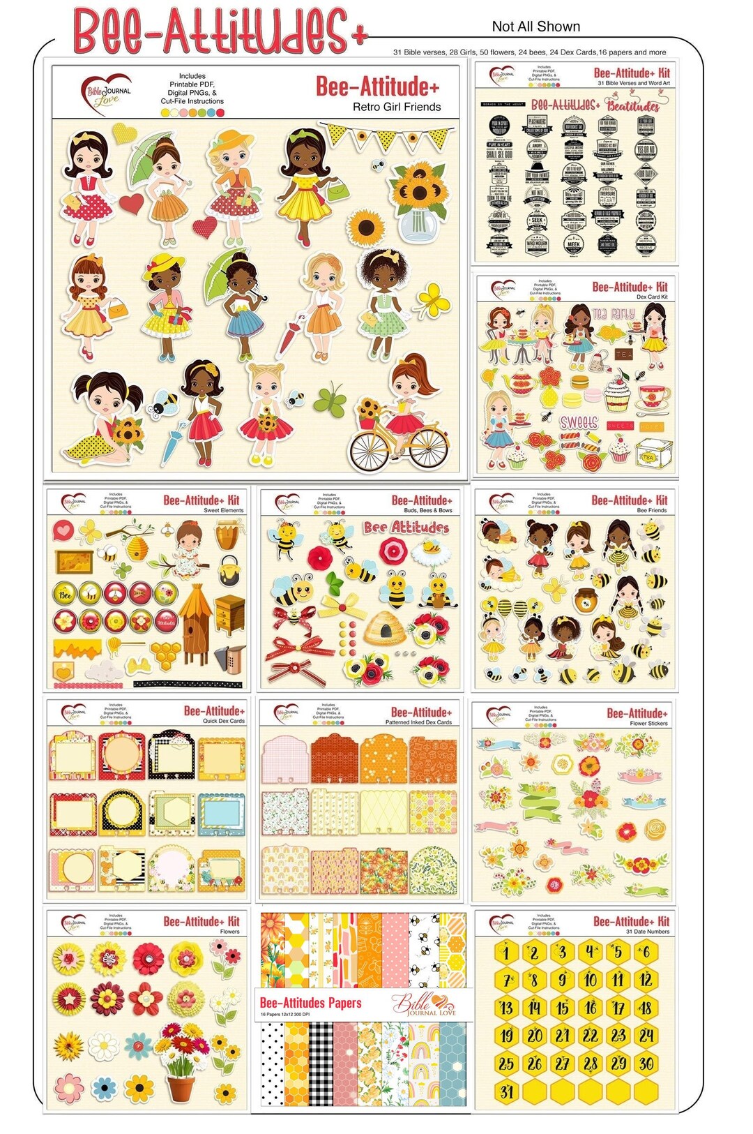 Sermon on the Mount Bee-attitudes Bible Journal Dex Card Bundle Kit ...