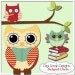 School Owls Clip Art, Digital Element for Scrapbooking, Card Making ...