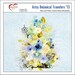 Artsy Botanical Transfers Set 13 Blendables Blue Yellow Painted Flowers ...