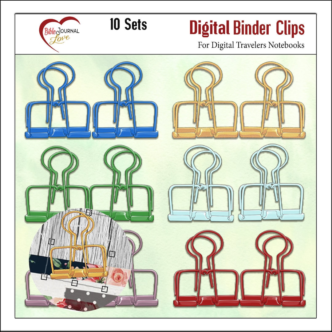 Digital Binder Clips for Digital Travelers Notebooks or Planners ...