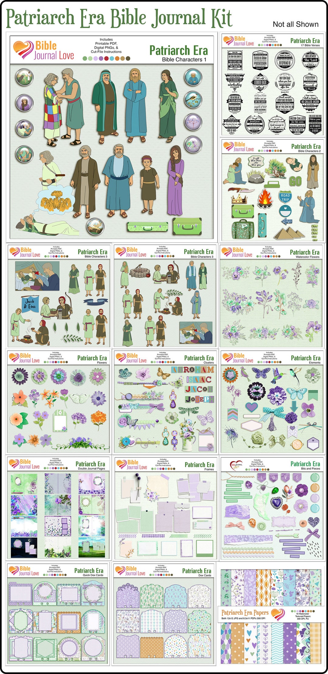 Patriarch Era Bible Journal Bundle Both Digital 'n Printable. Purple ...