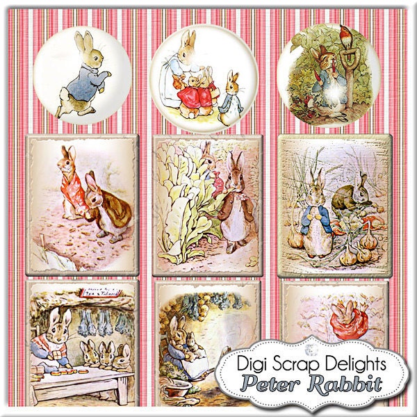 SALE Peter Rabbit Digital Scrapbook Kit Instant Download - Etsy UK