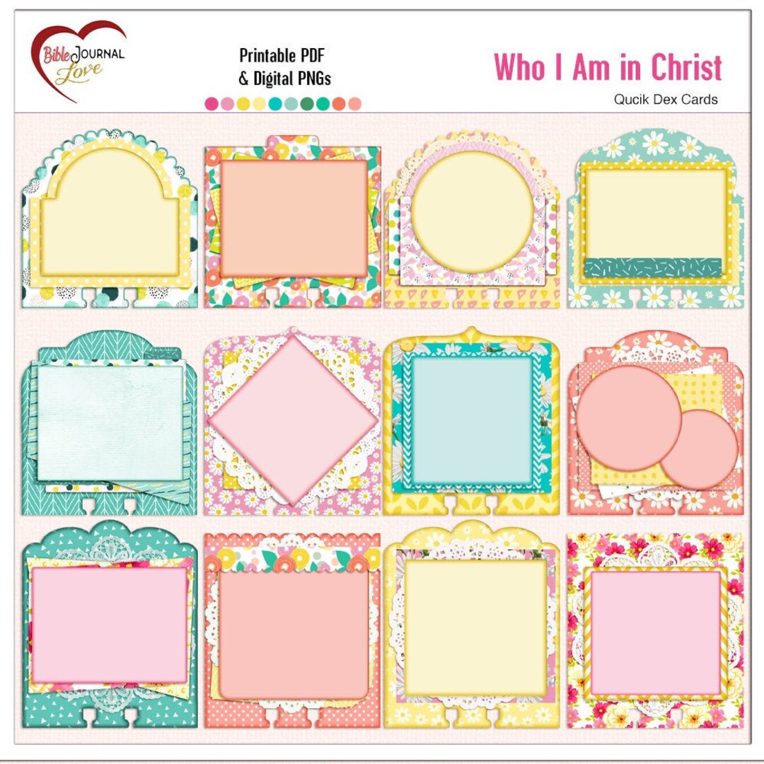 24 Rolodex Cards Digital & Printable Memory Dex Pdfs or Use Digitally ...