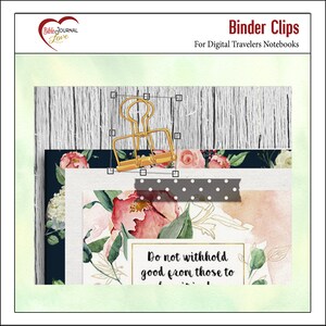Digital Binder Clips for Digital Travelers Notebooks or Planners ...