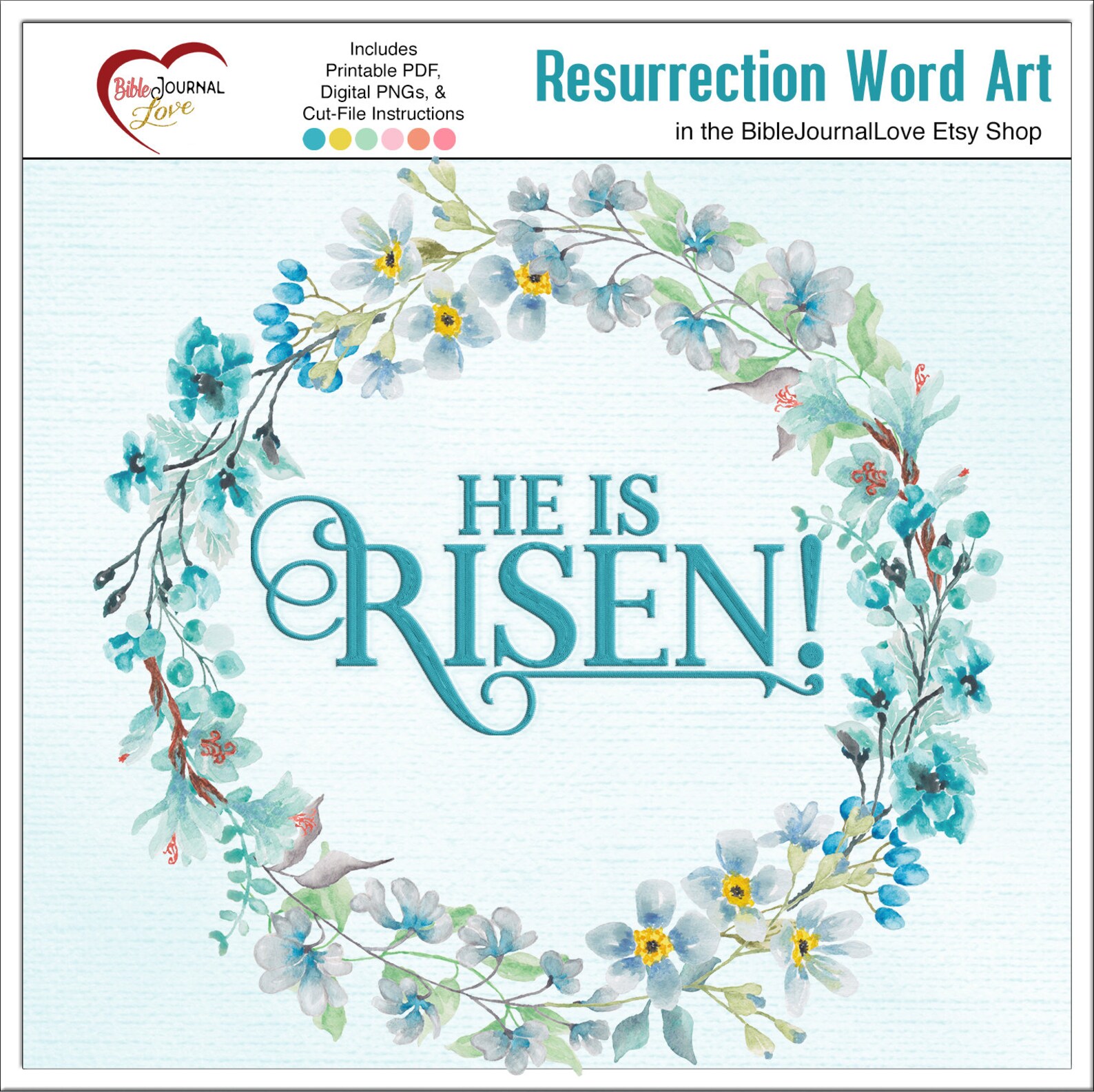 Resurrection /passover/ Easter Word Art Bible Journal Kit: - Etsy