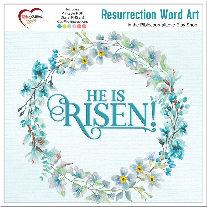 Resurrection /passover/ Easter Word Art Bible Journal Kit: - Etsy