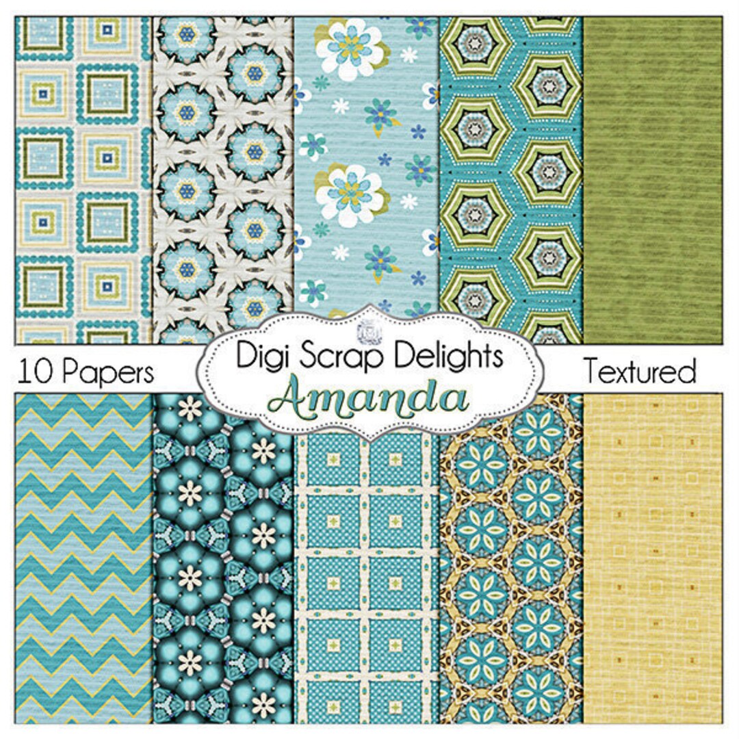 Digital Scrapbooking Papers: Amanda Digital Textured Scrapbook Paper ...