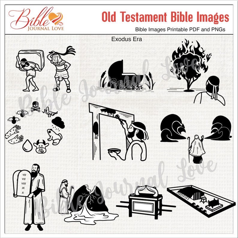 50 Old Testament Bible Images Clip Art Icons Bible Journaling - Etsy