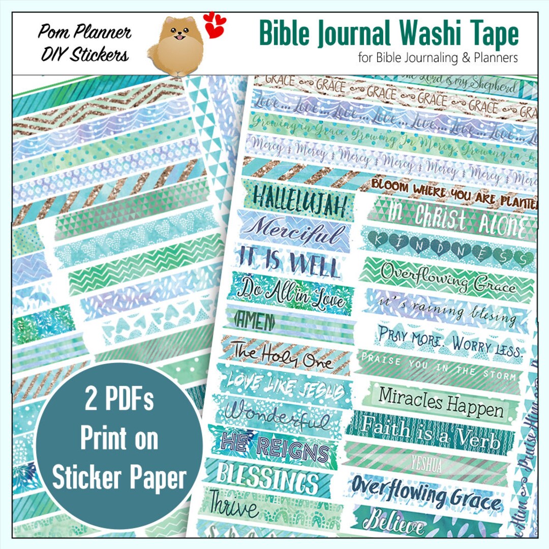 Printable DIY Spring Washi Tape for Bible Journaling or Planners ...