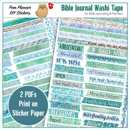 Printable DIY Spring Washi Tape for Bible Journaling or - Etsy