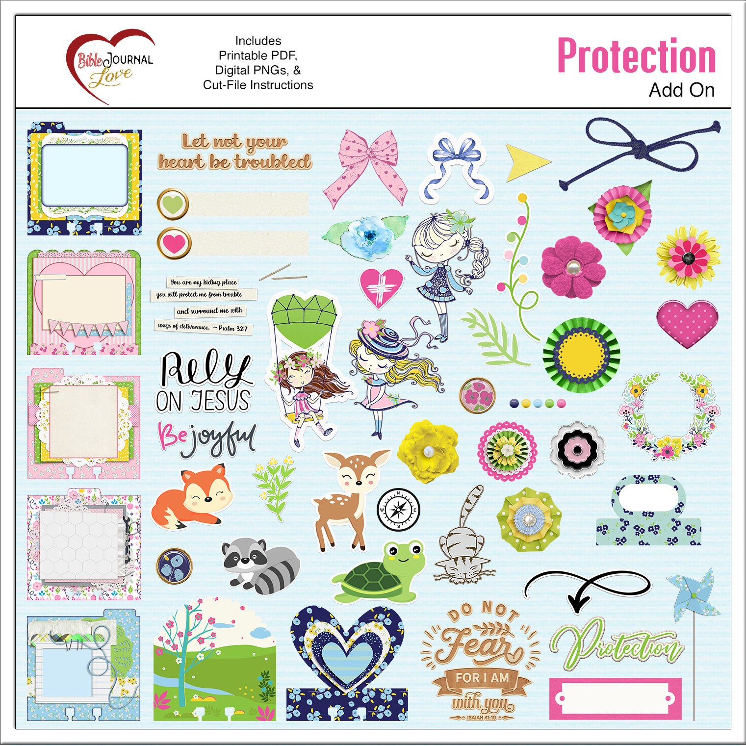Protection Add-on Kit for Bible Journaling Printable Pdfs and Digital ...