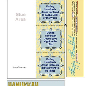 Hanukkah Digital Lapbook Kit in Blue and Gold. Thematic Unit Study on 8 ...