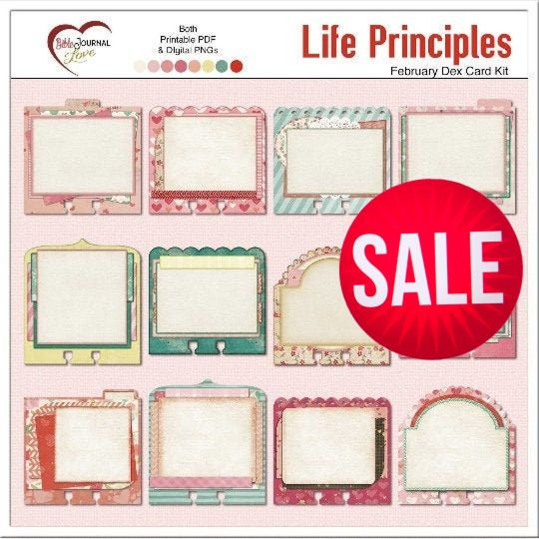 24 Life Principles Faith Dex Cards Printable Memory Dex Pdfs or Use ...