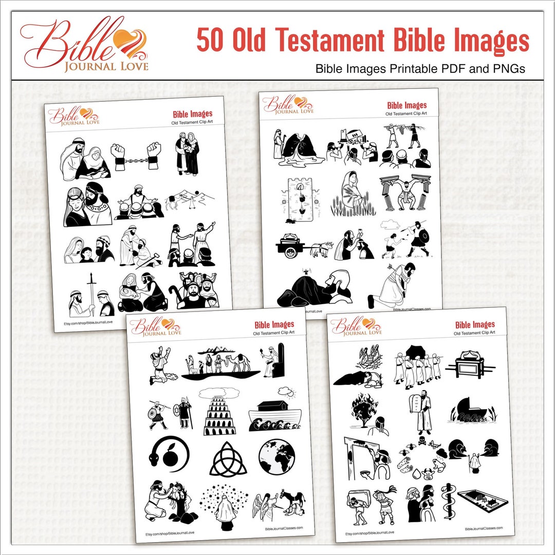 Old Testament Clip Art: Bible Story Icons (PNG & PDF) - Etsy