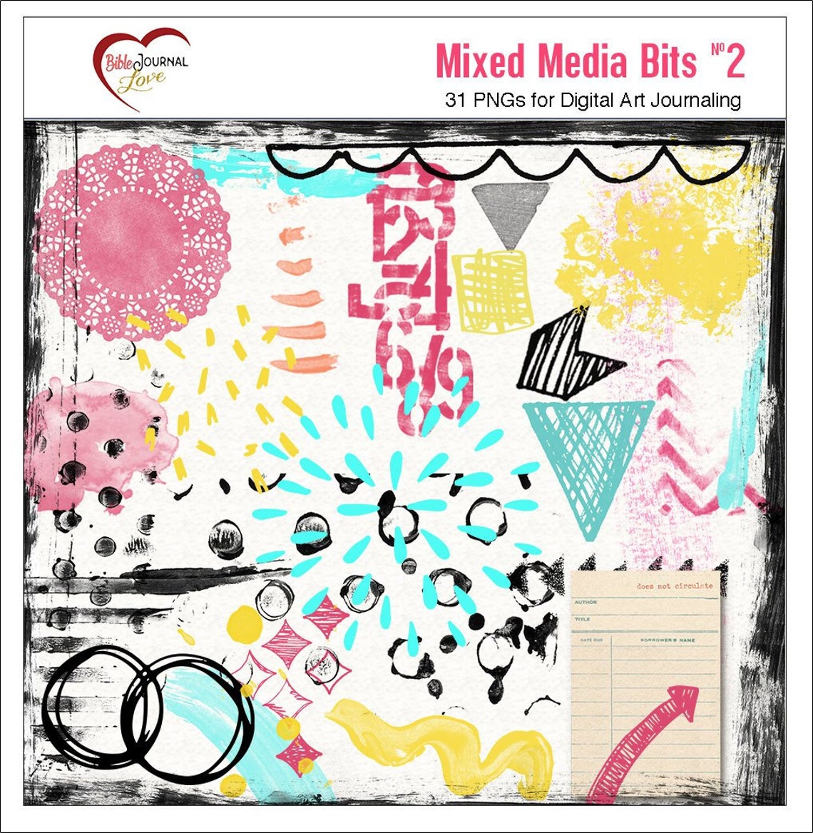 Digital Mixed Media Overlays for Bible or Art Journaling - Etsy