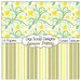 Lemon Pretty Digital Papers in Lime Green & Lemon Yellow Flowers ...