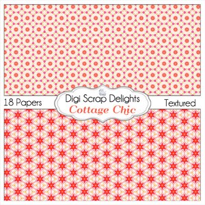 Cottage Chic Digital Scrapbook Paper, Instand Download, Crafts, Cards ...