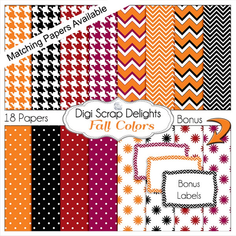 Halloween Owls Clip Art: Black & Orange Patterns (digital Download) - Etsy