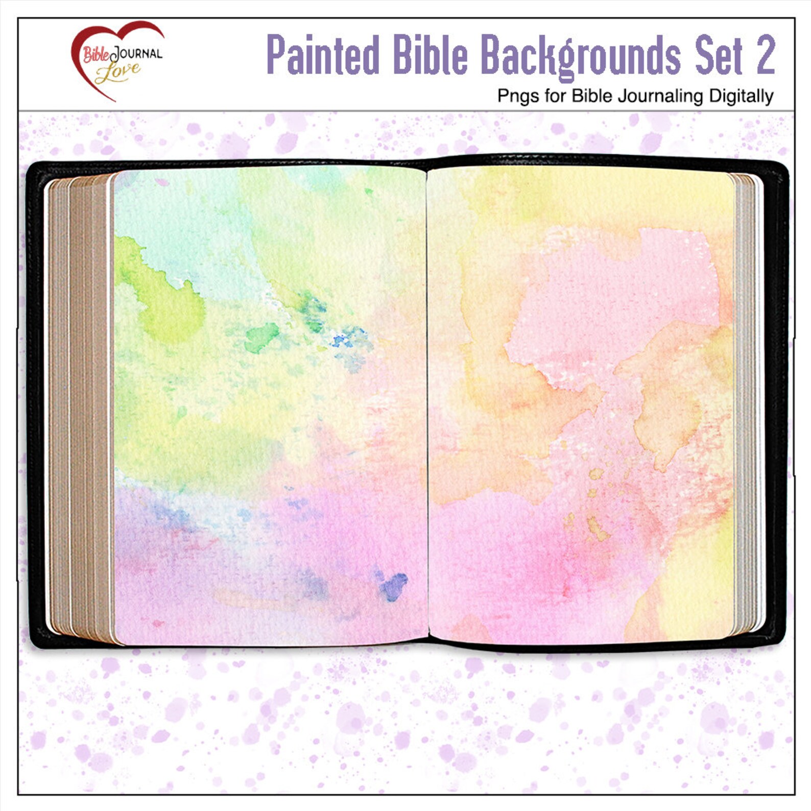 Watercolor Painted Bible Backgrounds for Bible Journaling - Etsy