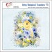 Artsy Botanical Transfers Set 13 Blendables Blue Yellow Painted Flowers ...
