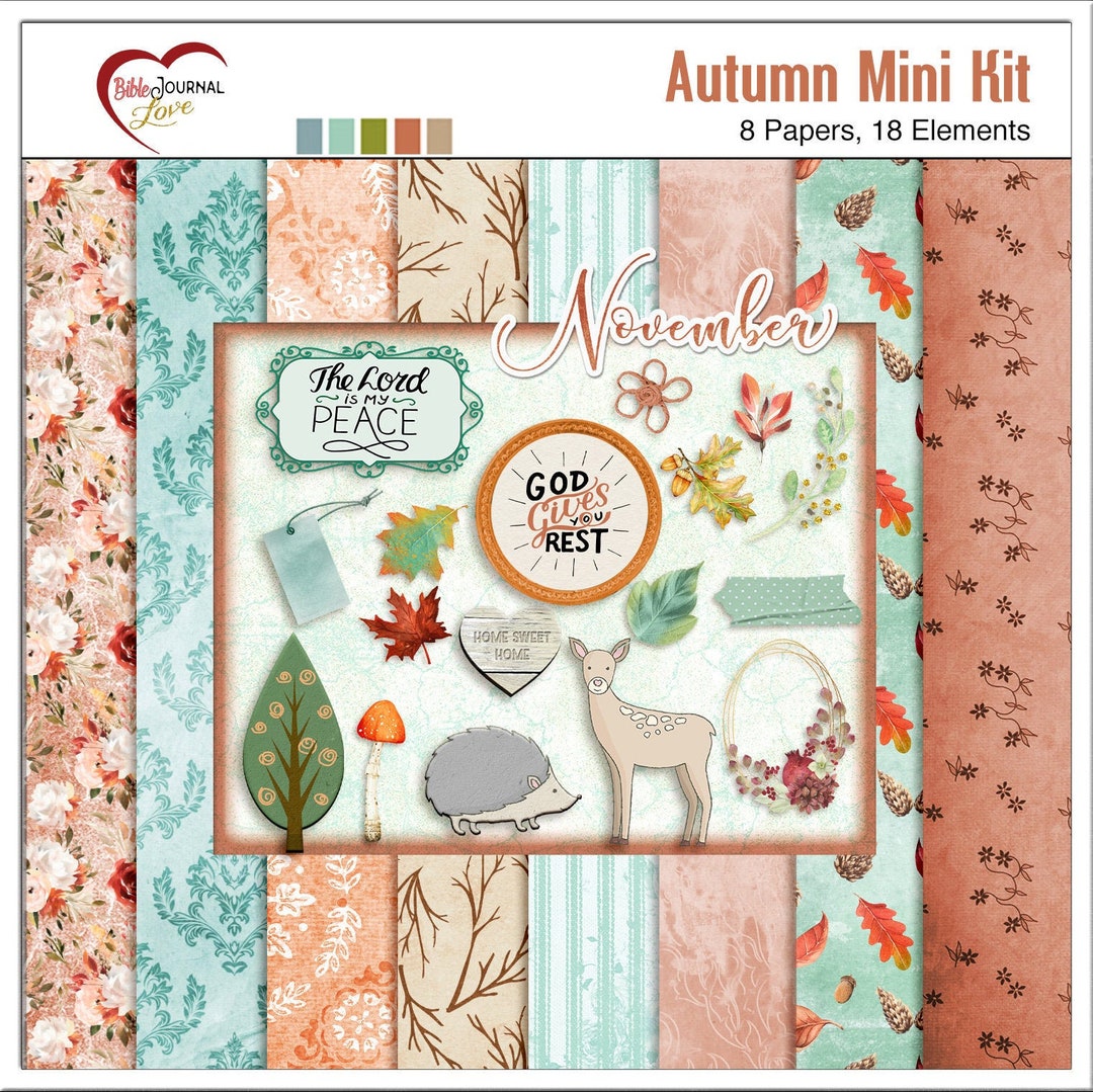 Autumn Mini Kit Includes Printable Pdfs and Digital PNGS, Cut Files ...