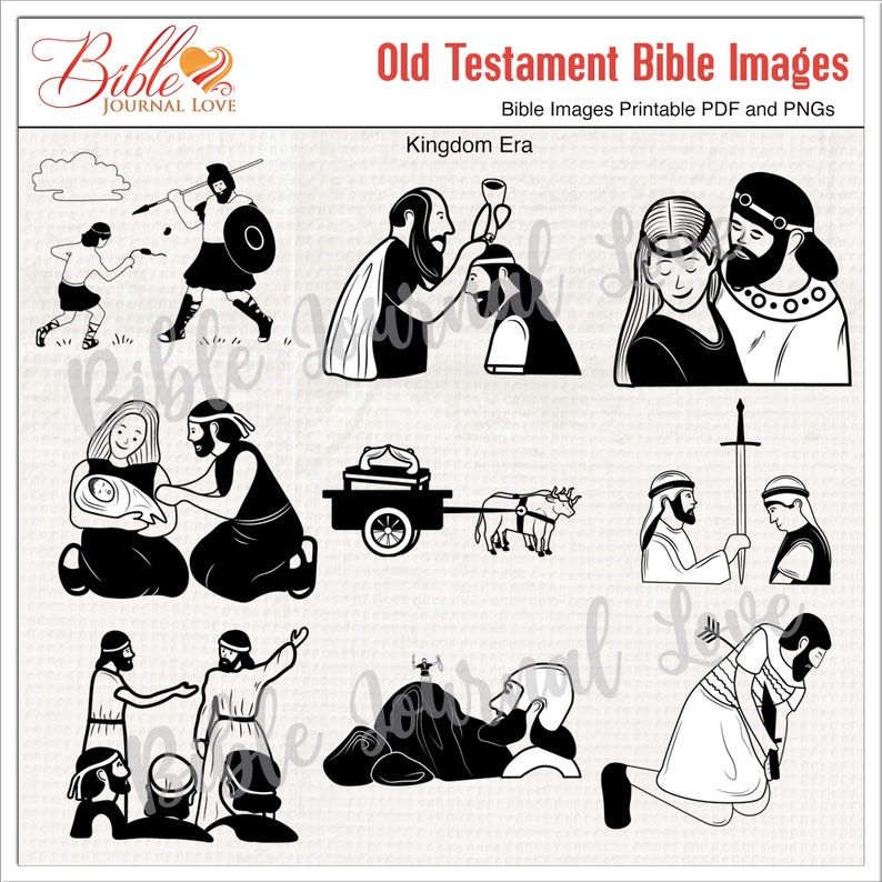 50 Old Testament Bible Images Clip Art Icons Bible Journaling - Etsy